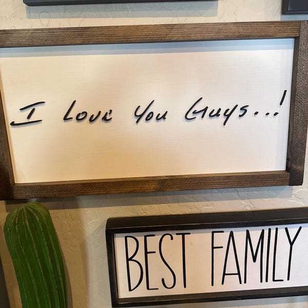 3D Custom Handwritten Wooden Sign || Personal Handwriting Wood Sign ...