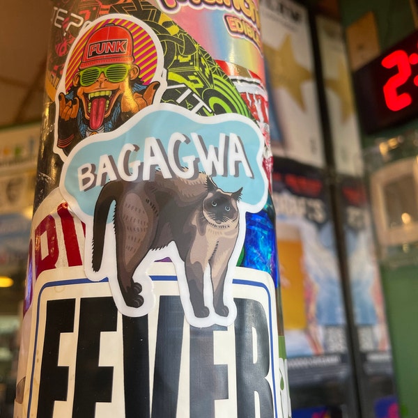 Merv the Cat Vinyl Sticker 2-pack / Mervthecat / Cat Sticker / Funny ...