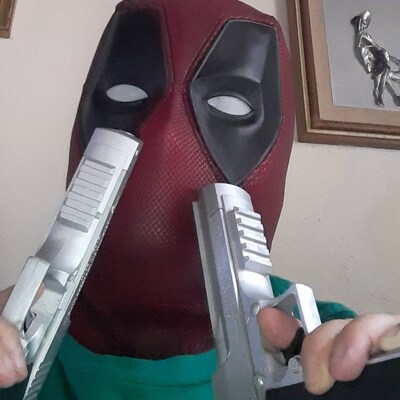 Deadpool Halfshell Costume Cosplay Mask With Screen Printed Fabric and ...