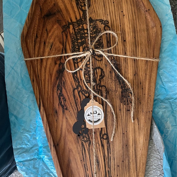 Coffin Skeleton Gothic Charcuterie Serving Tray Grazing Board Cheese ...