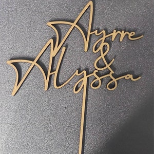 Personalized Cake Topper, Custom Names Cake Topper, Mr and Mrs Cake ...