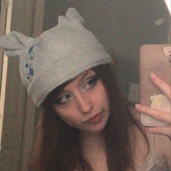 Grey Derpy Hooves Cutie Mark With Ears Embroidered Fleece Beanie ...
