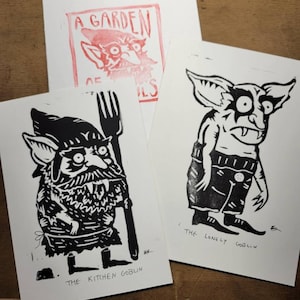 The Kitchen Goblin, Goblin Print, Kitchen Print, Weird Wall Art, Occult ...