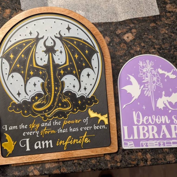 Library Street Sign Bookshelf Sign Personalized Laser Engraved Bookish ...