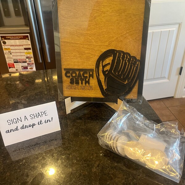 Custom Softball Coach Gift Drop Box, Laser Cut Coach Appreciation Gift ...