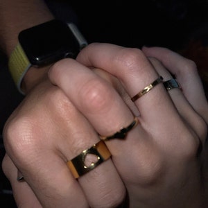 Matching Friendship Couples Heart Ring Set Lover Rings His and Her ...