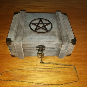 Wiccan Ashwood Altar Box Pentacle Design Reclaimed Wood - Etsy