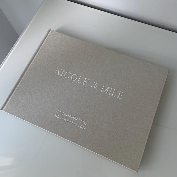 Custom Wedding Guest Book, Personalized Wedding Reception Guestbook ...