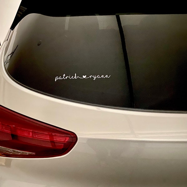 Couples Car Decal, Car Sticker, Husband Wife Decal, Girlfriend Sticker ...
