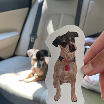 Personalized Dog Stickers Hand Drawn Custom Pet Sticker, Custom Dog ...