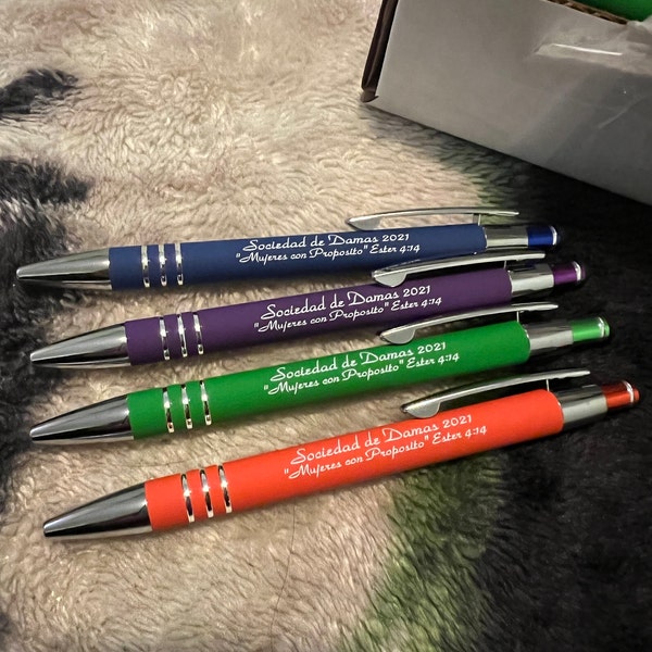 12 Hottie Assorted Custom Imprinted Metal Pens Personalized Stylus Pens ...