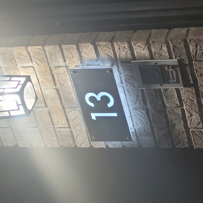 Custom Illuminated LED House Sign Modern LED House Number - Etsy