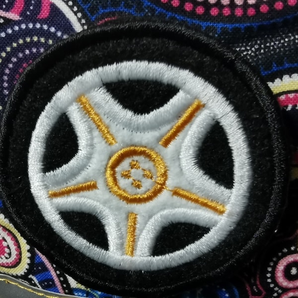 Wheel Applique Design. Wheel Embroidery Design. Tire Applique. Tire ...