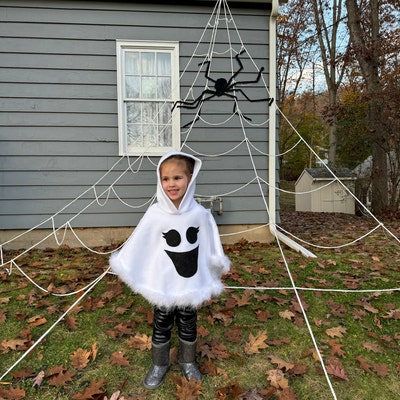 Ghost Boo Happy Girly Lashes Halloween Poncho Ghost Poncho Ghost ...