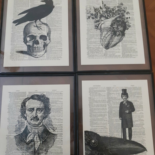 Poe Poster Gift, Book Lover Gift Set, Nevermore Allan Poe, Edgar Allan ...
