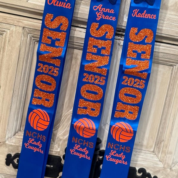 Senior Sash. Custom Senior Sash * CUSTOM: Name, Graduation Year, Sport ...