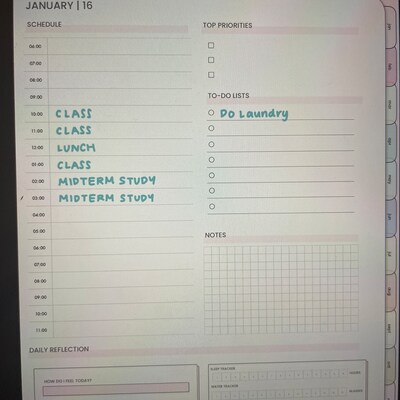 Essential Planner Widget and Words Stickers, Stickers for Planner, Cute ...