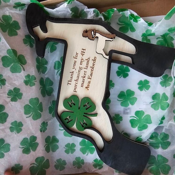 Customizable Wood Lamb Award | 4H Livestock Show Gift, Fair Decor - Etsy