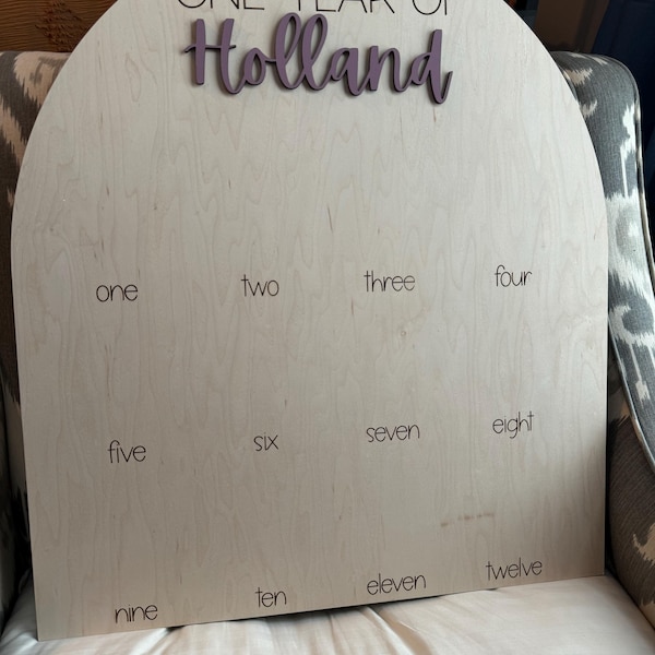 My First Year One Year of Photo Board Wooden Milestone Board 1st ...