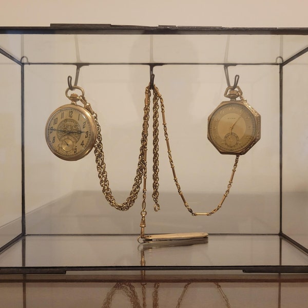 Triple or Quad Wall Hanging Shadow Box for Pocket Watches - Other Sizes ...