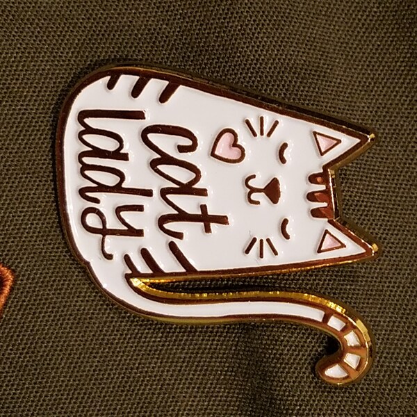 Cat Lady Enamel Pin - Mothers Day Gift - Gift for Her Cat Pin - Cat ...