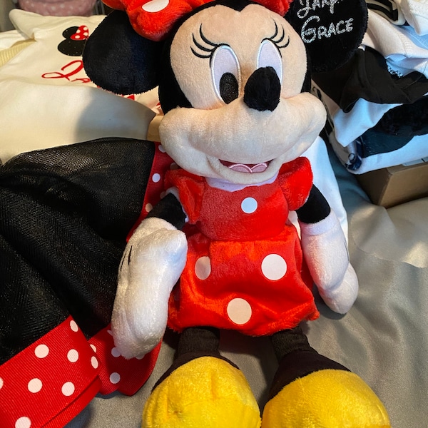 Personalized Mickey Mouse or Minnie Mouse - Plush Minnie - Plush Mickey ...