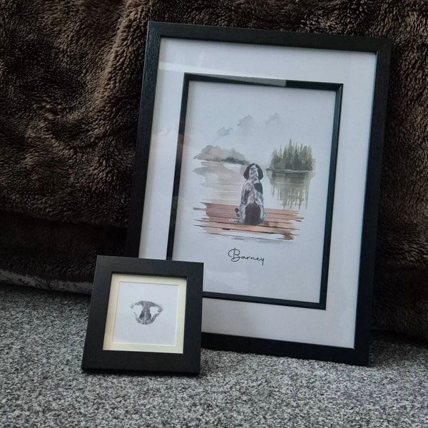 Dog Memorial Rainbow Bridge Print, Personalized Multiple Pet Custom ...