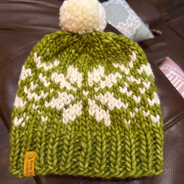 KNITTING PATTERN - the Snowflake Hat, Super Bulky Knit Hat Pattern - Etsy