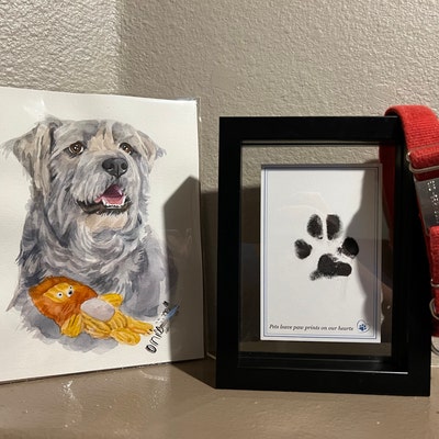 Two Pet Portrait Mulitple Dog Portrait 2 Dogs Art Framed Dog Portrait ...