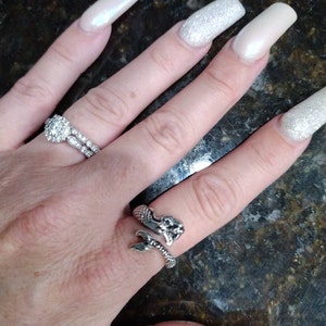 Handmade Five Finger Chain Rings Adjustable Cross Chain - Etsy