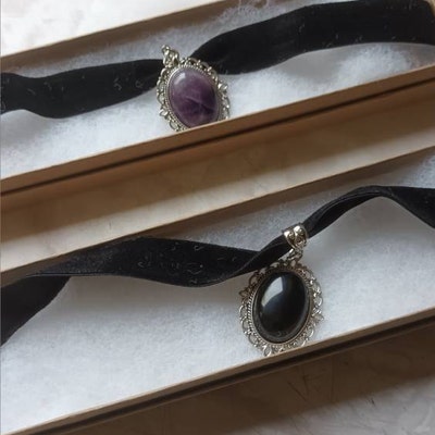 Gothic White Rose Choker, White Rose Necklace, Black Velvet Choker ...