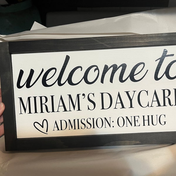 Welcome to Daycare Sign, Daycare Sign, Daycare Provider Gift, Daycare ...