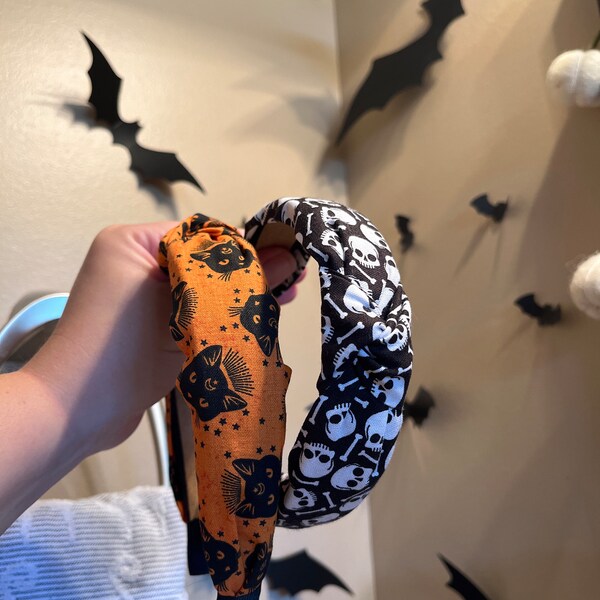 HALLOWEEN Womens KNOTTED HEADBANDS- Halloween October Fall Knotted ...