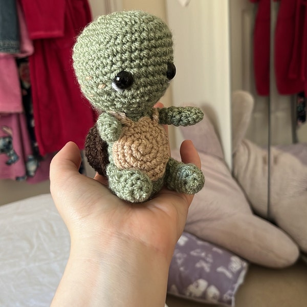 PATTERN: Timmy the Tiny Turtle - Crochet Turtle Pattern - Amigurumi Baby Turtle - Crocheted ...