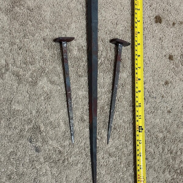 Square Hand Forged Iron Nails Different Sizes, Black Iron - Etsy