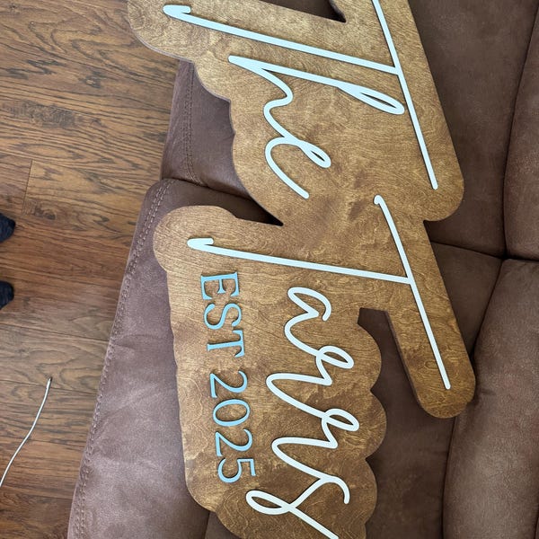 Large Last Name Sign, Cut Out Last Name Sign, Wedding Name Sign, Double ...