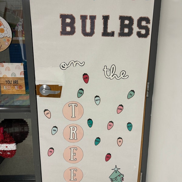 Brightest Bulbs on the Tree [groovy Christmas] Bulletin Board Kit - Etsy