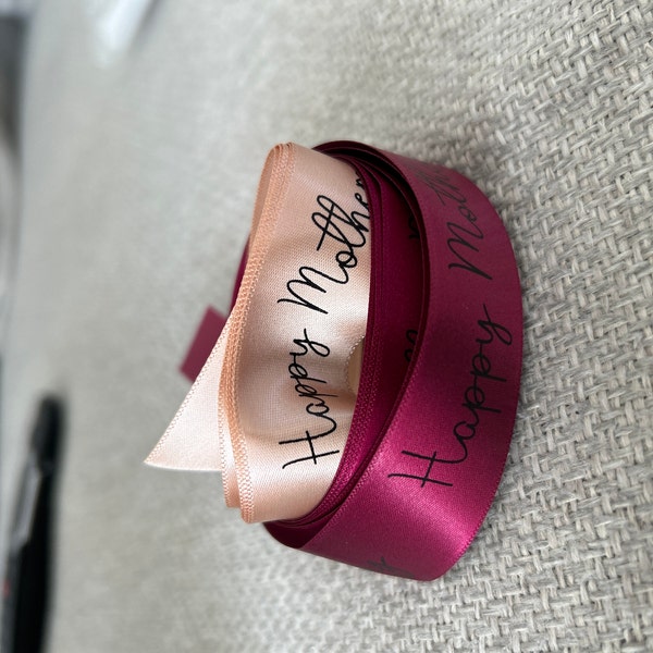 Personalised 25mm Ribbon | Personalised Satin Ribbon | Gift Wrapping ...