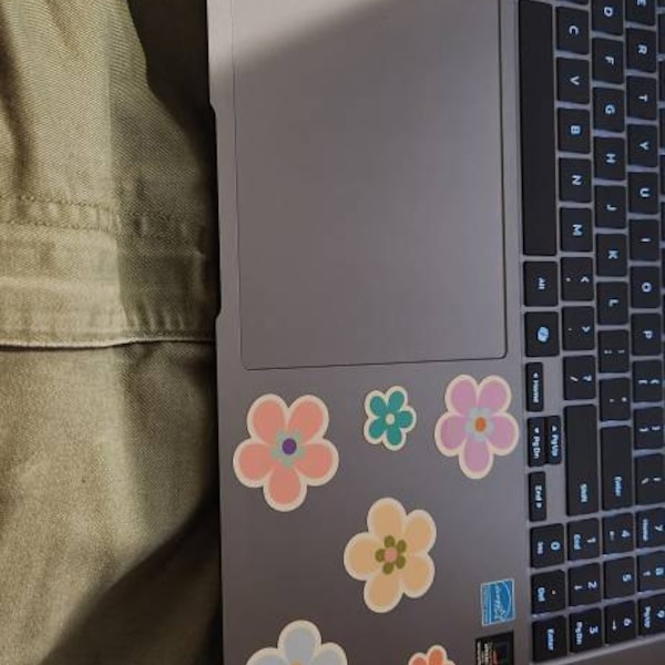Pastel Flowers Vinyl Sticker Set of 6, Flower Pack, 1" 1.5"or 2 ...