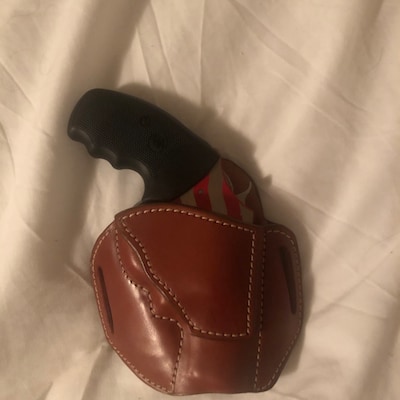 Smith & Wesson j Frame 2 Barrel Revolver OWB Leather Pancake Holster ...