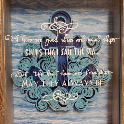 3d Layered Anchor SVG, Nautical SVG Intricate Design, Boat Anchor and ...