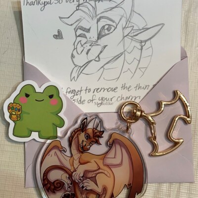 Qibli Wings of Fire Wof Double Sided Acrylic Charm - Etsy