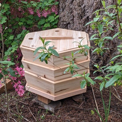 Beautiful Cedar Compost Bins, Create Your Own Garden Fertilizer, Humus ...