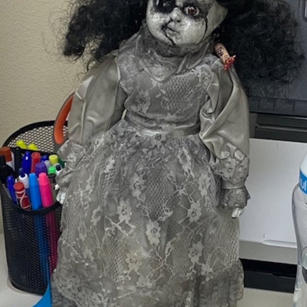 Creepy Doll Dark Art Disturbing Girl Doll Spooky Zombie Dollz Original ...