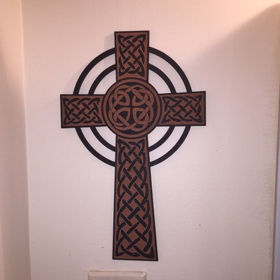 Rustic Celtic Knot Cross Wood Wall Art - Etsy