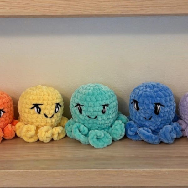 No-sew-octo Crochet Pattern Amigurumi Mini Octopus Pocket Octo - Etsy
