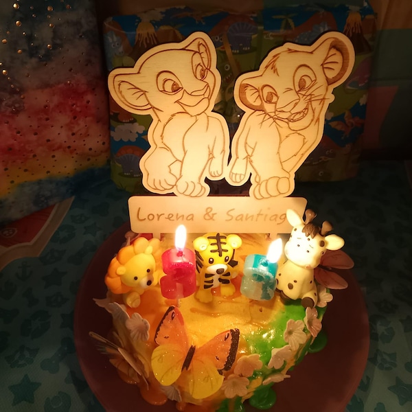 Simba Cake Topper, Lion King Cake Topper for Children's Birthdays Made ...
