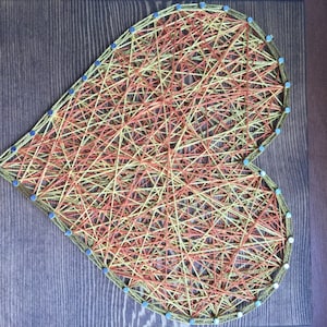 MADE TO ORDER Heart String Art Love and Romance Gallery Wall Wedding ...