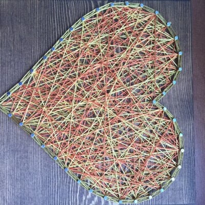 MADE TO ORDER Heart String Art Love and Romance Gallery Wall Wedding ...