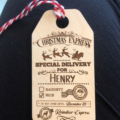 Santa Gift Tags, Personalized Christmas Wooden Gift Tags From Santa ...
